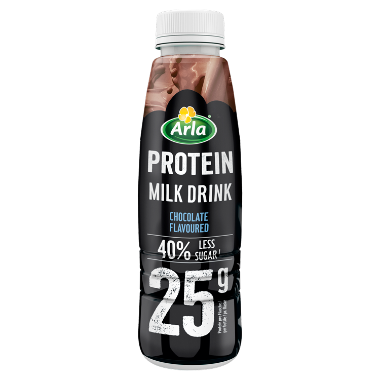 Arla Protein Chocolate flavoured milk drink 40% less sugar 479ml | Arla UK